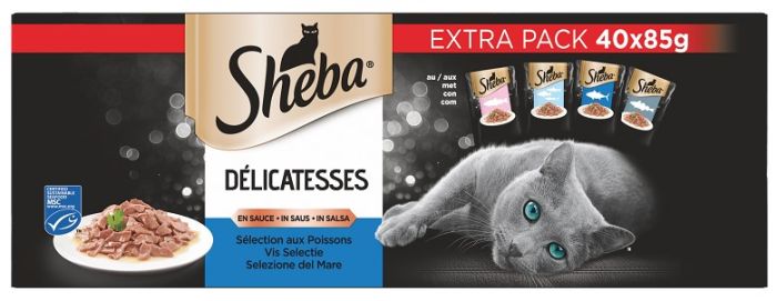 SHEBA Délicatesse au poisson en sauce pour chat