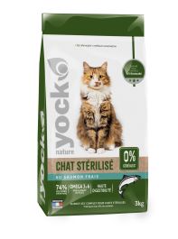 YOCK NATURE Croquettes sans céréales Chat stérilisé au saumon frais