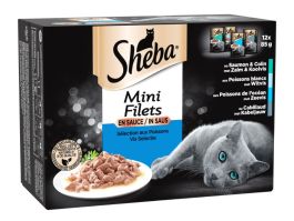 SHEBA Mini filets en sauce pour chat aux poissons